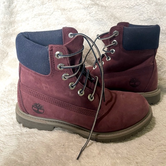 Timberland | Shoes | Timberland Premium Maroon Combat Boots | Poshmark
